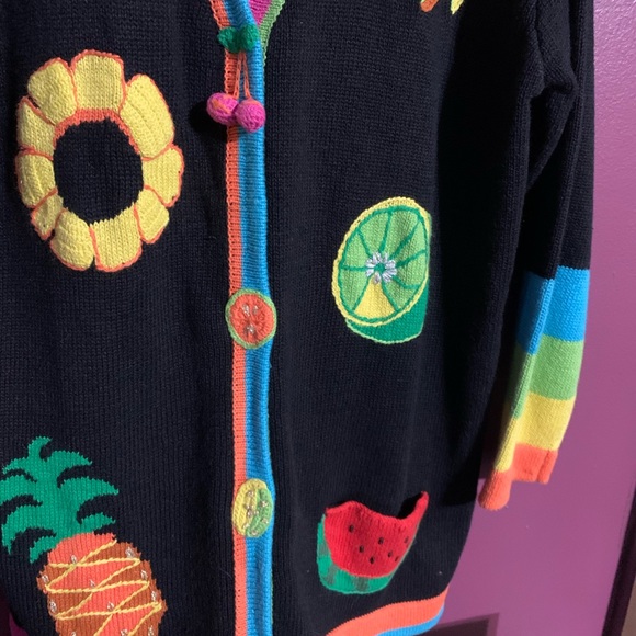 Storybook Knits | Sweaters | Vintage Storybook Knit Rainbow Fruit ...